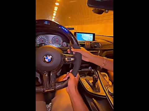 BMW M Performance Steering wheel with LED display at the top