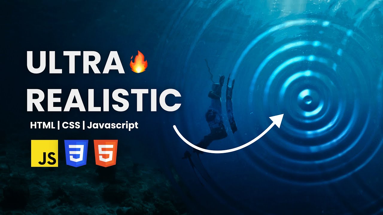 Realistic Water Ripple Effect Javascript Full Tutorial