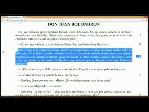 Learn Spanish with Paulino - Reading A Short Story In Spanish - DON JUAN BOLONDRÓN