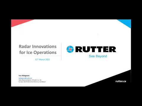 Radar Innovations For Ice Operations Webinar: by Ina Adegeest