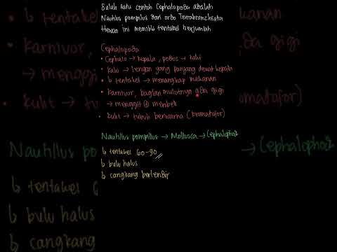 Salah satu contoh Cephalopoda adalah Nauti... | Biologi SMA/MA | Kelas 10 | 9 | Biologi