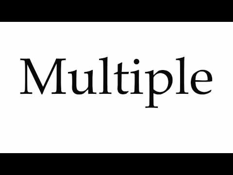 How to Pronounce Multiple