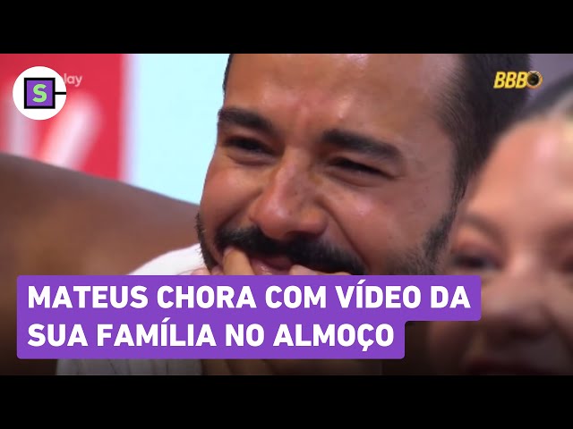 BBB 25: Mateus chora com vídeos do Presente do Anjo