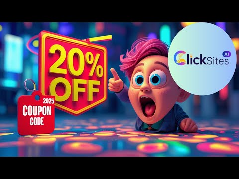 ClickSites AI Coupon Code 2025 🧠 Save 20% Instantly (AI Website Builder Review)
