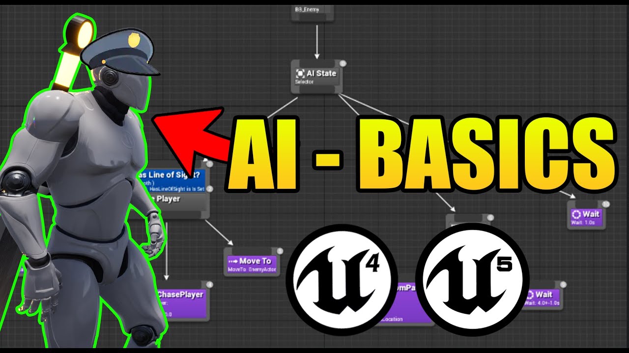 Unreal Engine 4 - AI Basics & Patrolling (Easy Method)