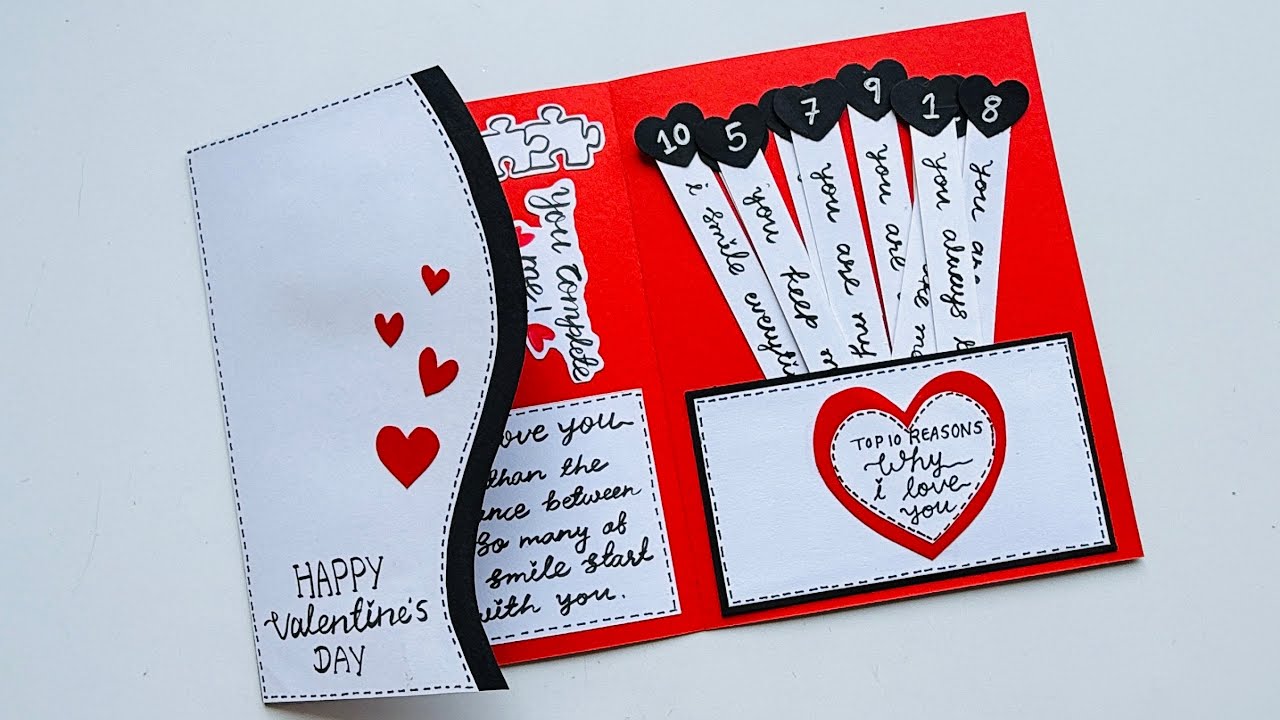 Beautiful Handmade Valentine's Day Card Idea||Diy Greeting Cards For Valentines Day@ArtCraftByTulsi 
