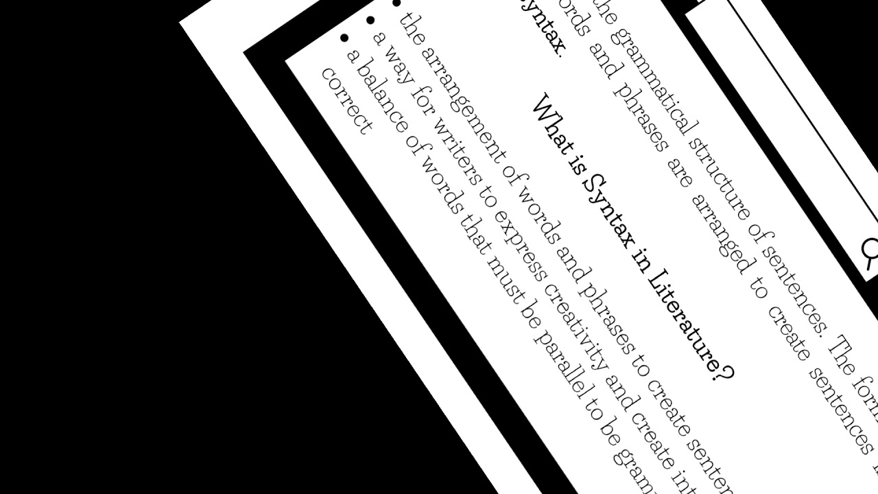 S Y N T A X (POWERPOINT PRESENTATION)