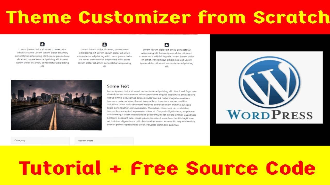 Wordpress 5.5 Theme Customizer from Scratch - Tutorial with Source Code