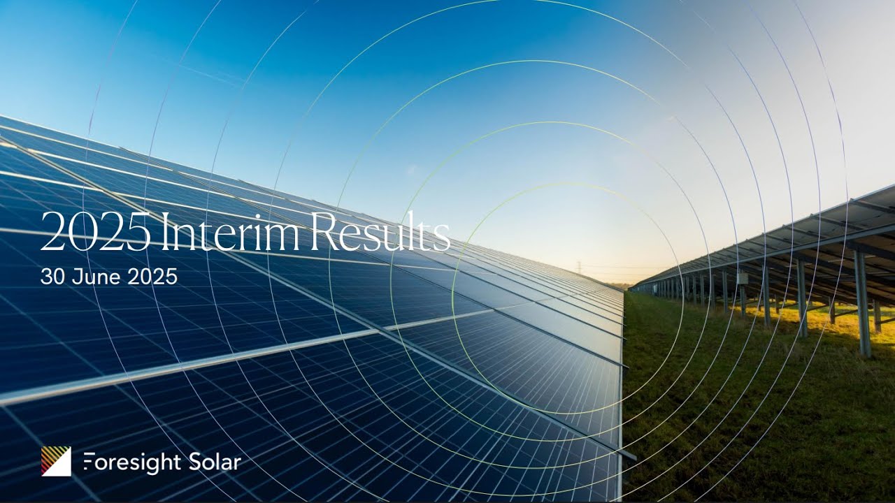 FORESIGHT SOLAR FUND LIMITED - Interim results for the half-year ended 30 June 2025