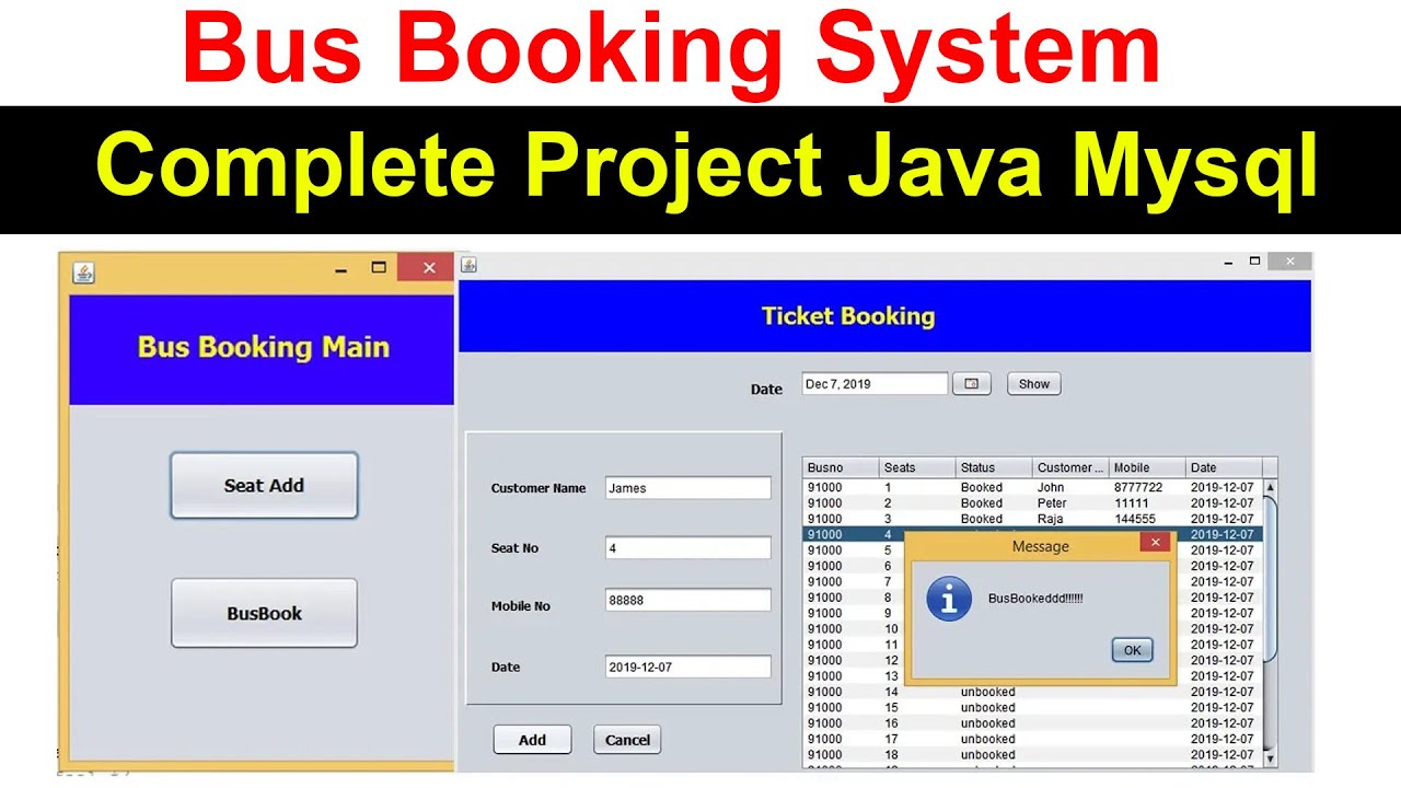 CREATE Your Own Bus Booking System in Java with MySQL!