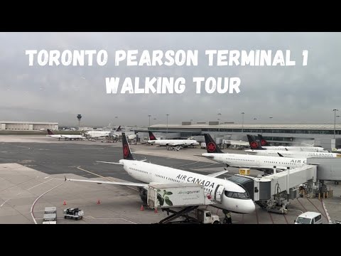 Toronto Pearson Airport Terminal 1 Walking Tour 2024 | YYZ International Airport