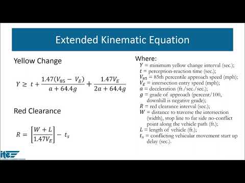 ITE Public Agency Traffic Signal Change and Clearance Interval Webinar