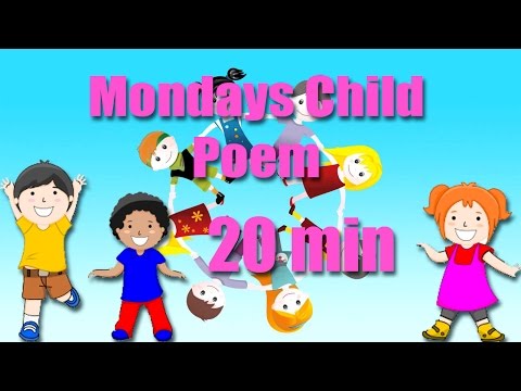 Mondays Child Poem | Nursery Rhymes | Popular Baby Songs