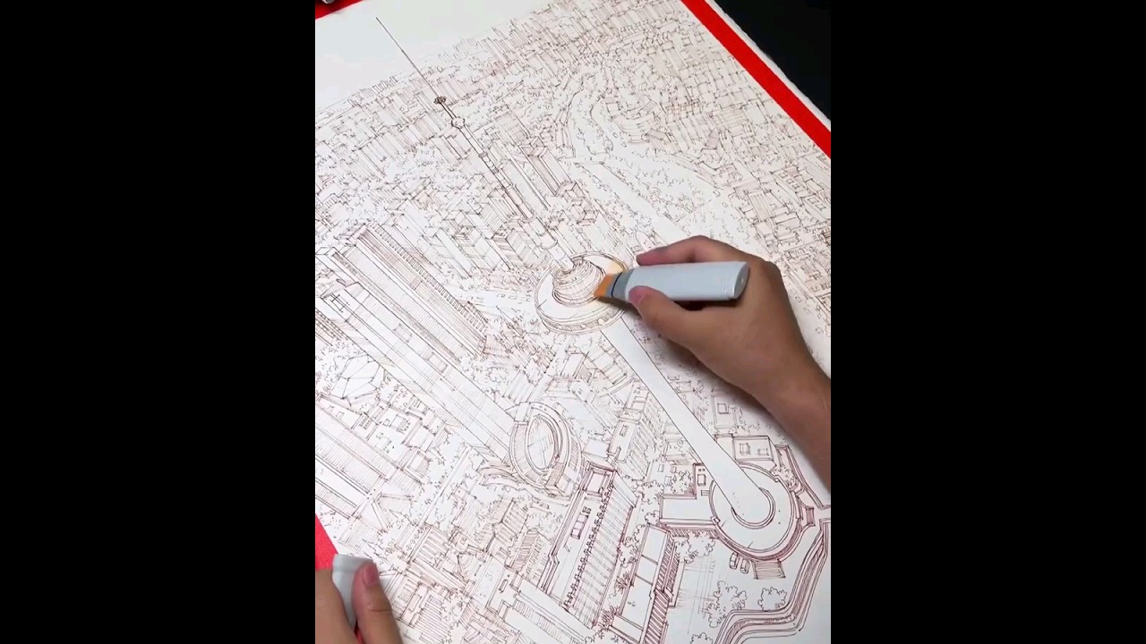 Drawing City #shorts