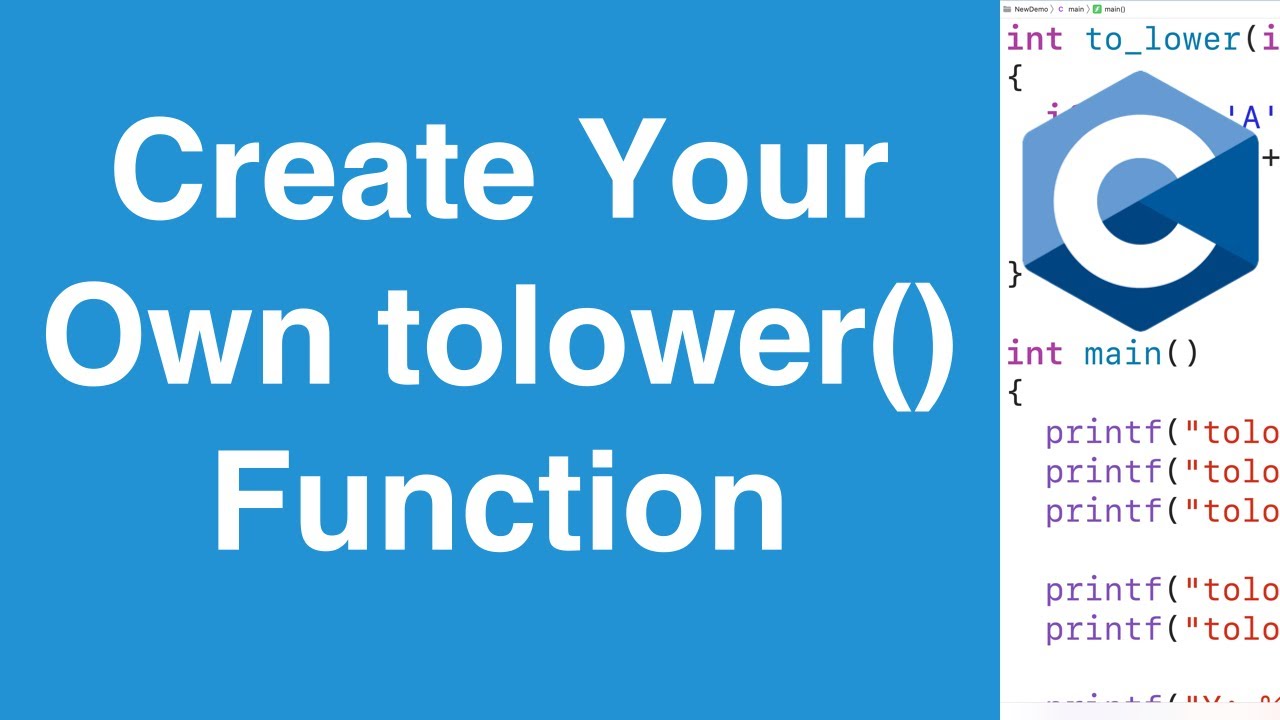 Create Your Own tolower() Function | C Programming Example