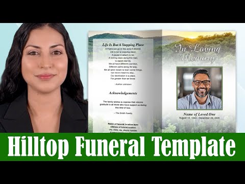 Funeral Program Template - Hilltop Design