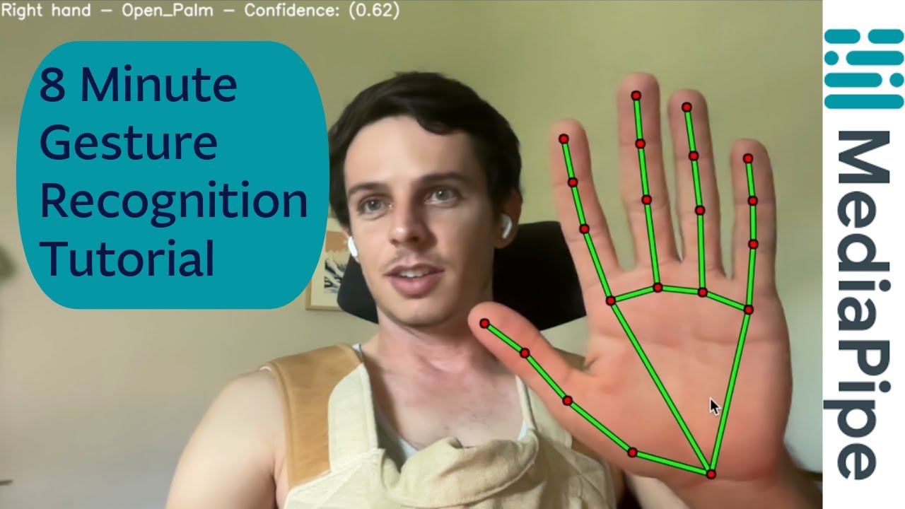8 Minute Python Mediapipe hand gesture recognition tutorial with OpenCV