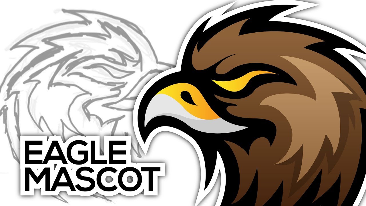 Illustrator Tutorials | Eagle Mascot Drawing