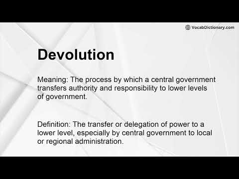 Devolution Meaning