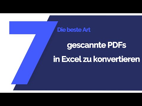 PDFs in Excel konvertieren | Tutorial 2020