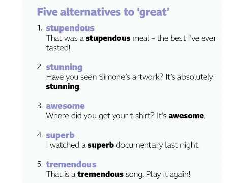 #great #synonyms #stupendous in the #britishenglishaccent #britishenglish