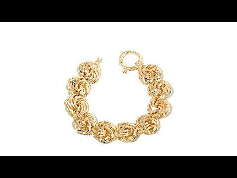 Technibond DiamondCut "Rosetta" Link Bracelet