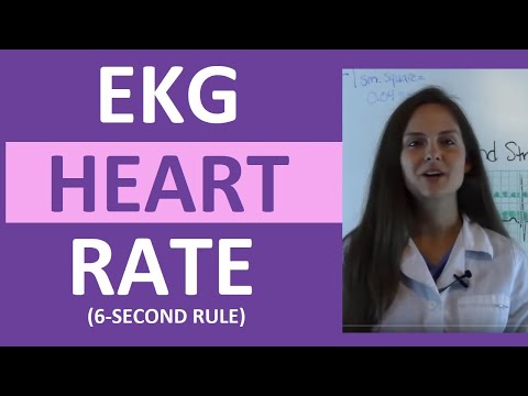 EKG Rhythm | How to Count the Heart Rate on EKG strip 6 (six) Second Rule