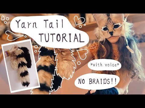 Yarn Tail Tutorial | *with voice* | | TW: scissorsβοΈ| NO BRAIDS!!