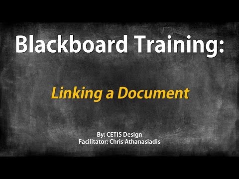 Linking a Document in Blackboard