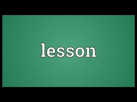 Lesson Meaning