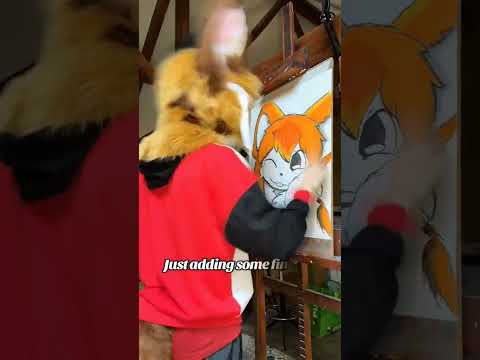Drawing Amber! #furry #fursuit #fursuiters #furries #cosplay #art #fursona #shorts
