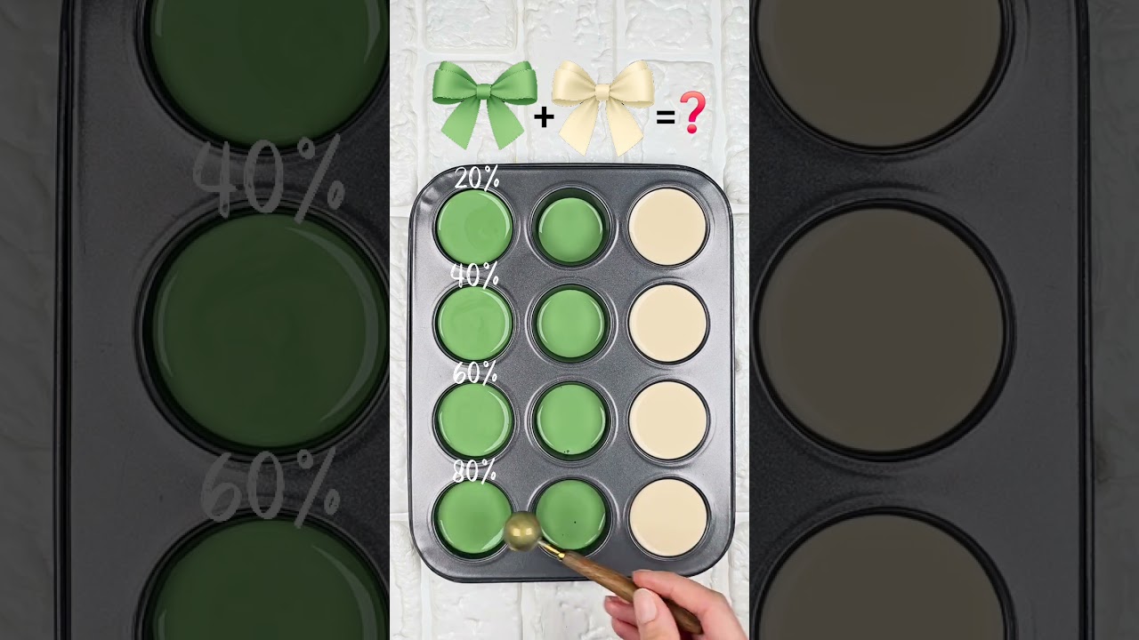 Sage Green & Warm Cream 🎨 | 4 Aesthetic Color Palettes #colormixing #satisfying #colormix #asmr