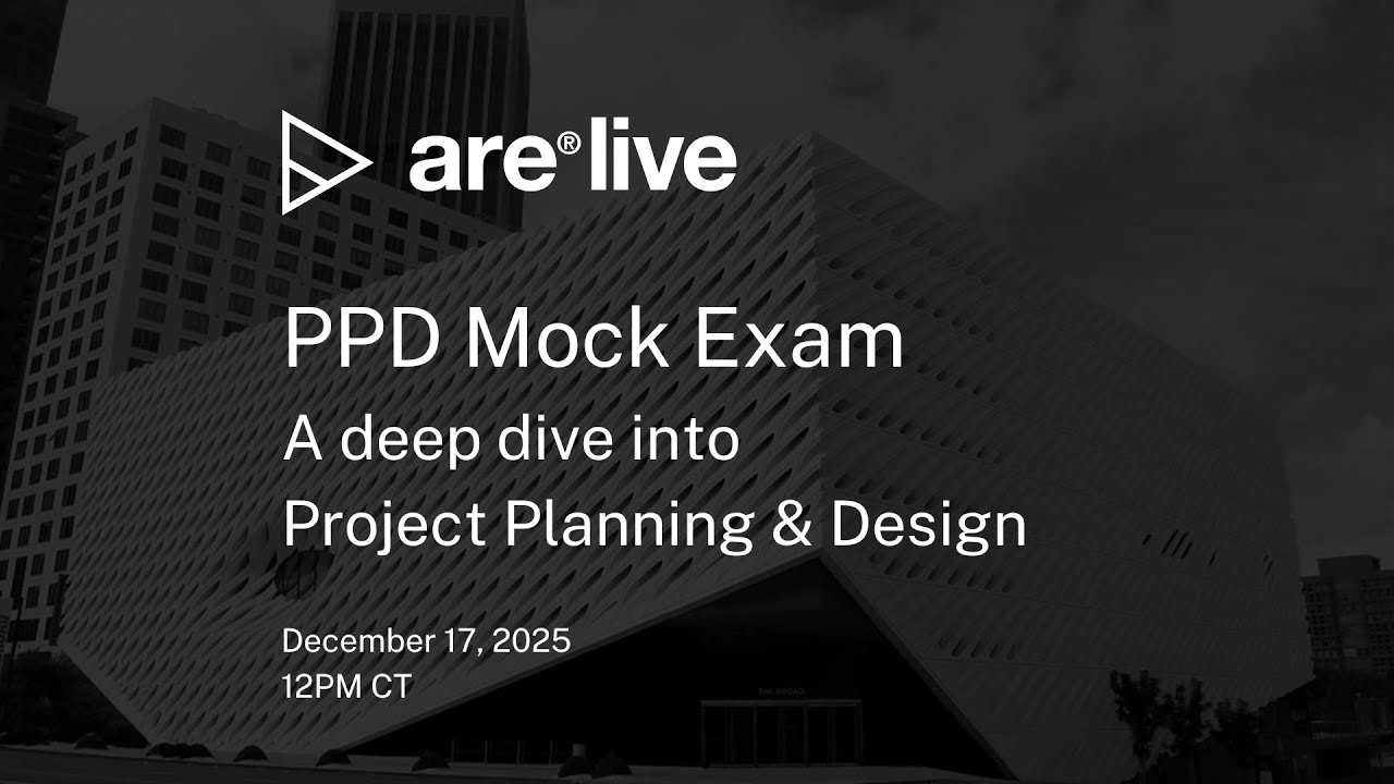ARE Live: Project Planning & Design Mock Exam | ARE 5.0 PPD Exam 2025
