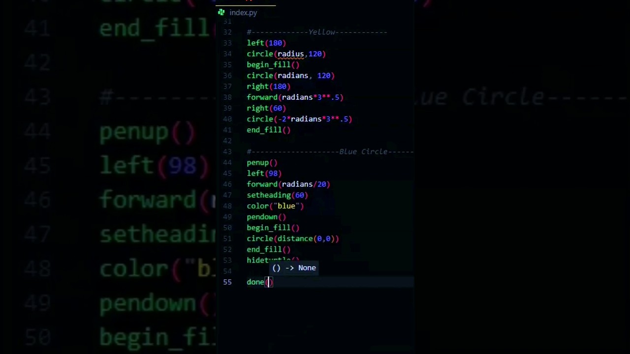 How to Draw Chrome logo in Python | Python turtle | Chrome logo #python #pythonforbeginners