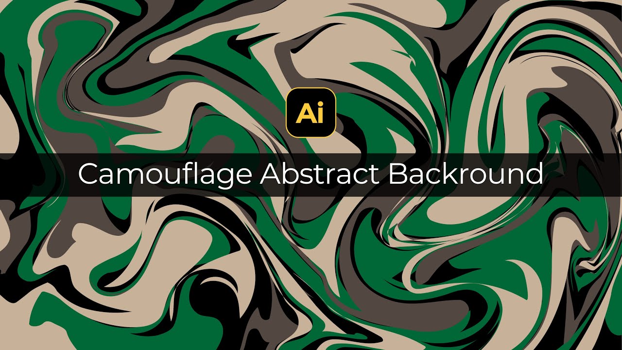Liquid Marble Camouflage, Abstract Background | Adobe Illustrator Tutorials