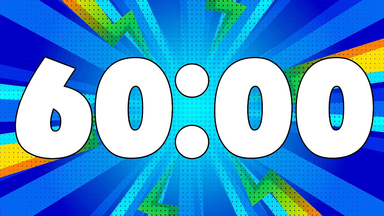 Blue Comic Book Countdown Timer [60:00]