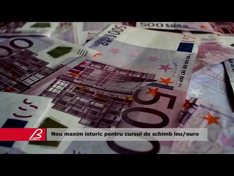 Nou maxim istoric pentru cursul de schimb leu euro