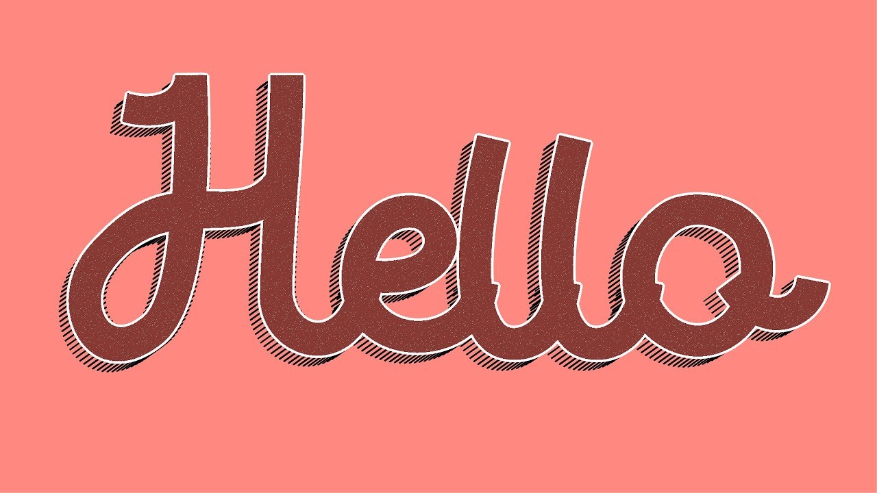 Adobe Illustrator Retro Text Tutorial. Create Editable Graphic Style Vintage Text Effect