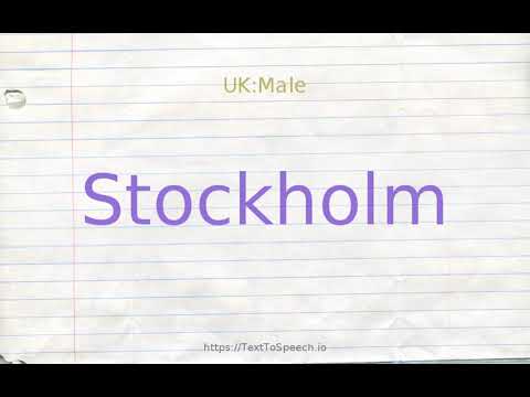How to pronounce stockholm