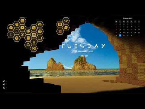 Custom icons for any application #windows #rainmeter with the skin "honey"