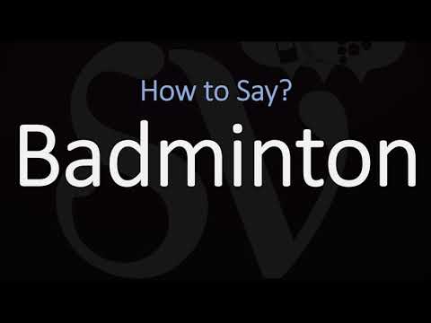 How to Pronounce Badminton? (CORRECTLY)
