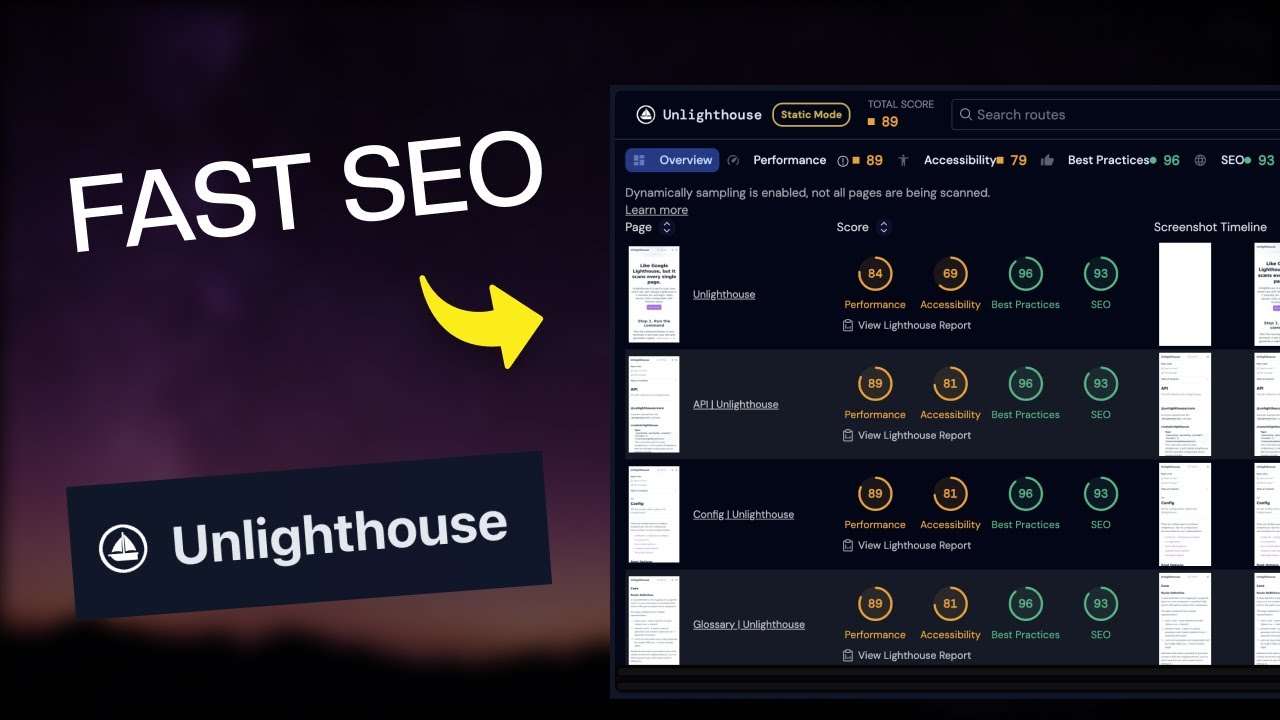 How to use Unlighthouse | Google Lighthouse upgrade