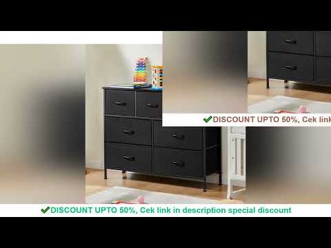 REVIEW JHK Desser For Bedroom With 7 Fabric Drawers Organizer Storage Closet Chest Clothes For Livin