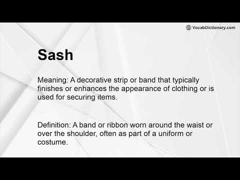 Sash Meaning