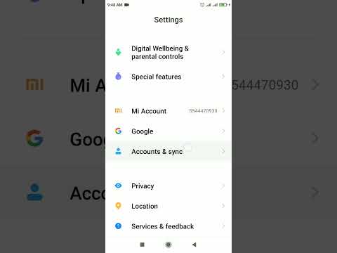 How to Auto sync data in Redmi 7A MIUI 12.5 version designed by Xiaomi | Account and sync settings
