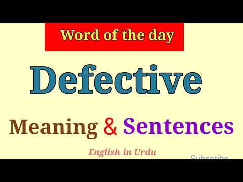 Defective Meaning in Urdu