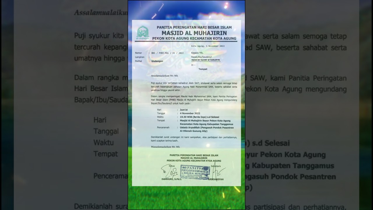 Undangan Peringatan Maulid #shorts