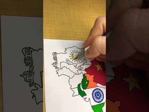 KAZAKHSTAN | How to Draw the Asian Country #map #asia #kazakhstan #shorts