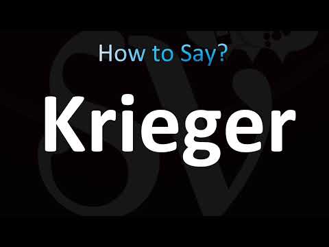 How to Pronounce Krieger (CORRECTLY!)