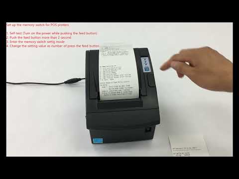 Set up the memory switch for POS printers